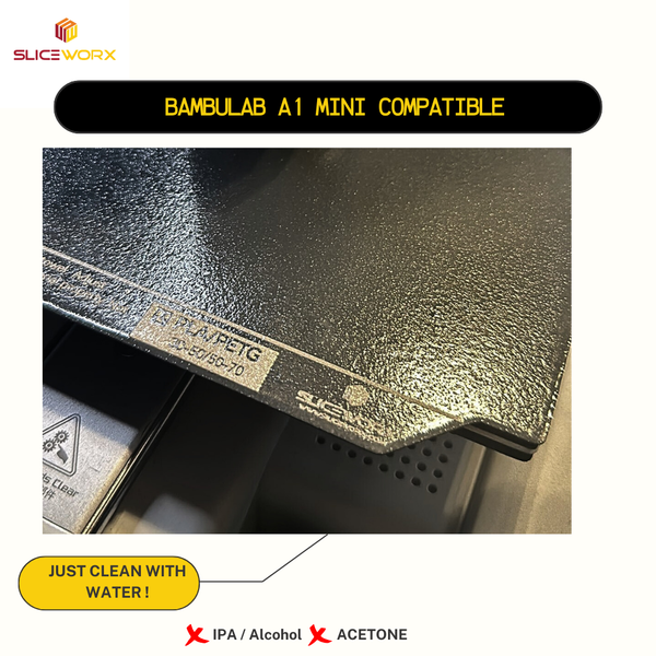 Bambulab Compatible PEI Textured Spring Steel Sheet 184x184mm for A1 M ...