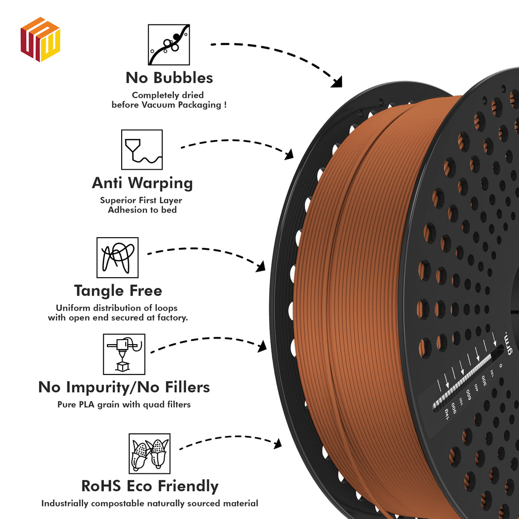 Sliceworx PLA Pro 3D Printer Filament 1.75 mm - Chocolate Brown – SLICEWORX