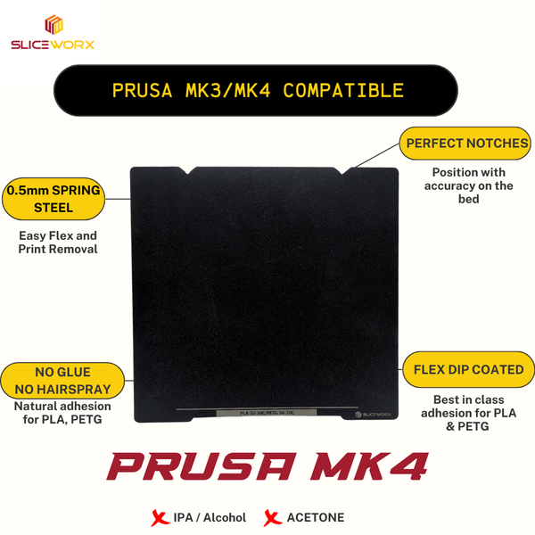 SLICEWORX Flex Dipped Plate Textured Spring Steel Sheet 254x235mm for